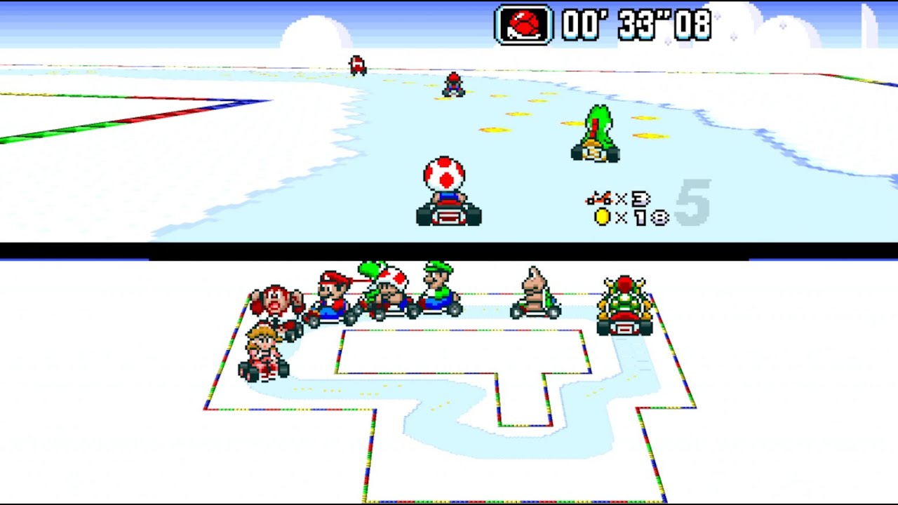 Super Mario Kart Hack: Limited 5 / in HD 16:9 / SNES / bsnes - YouTube