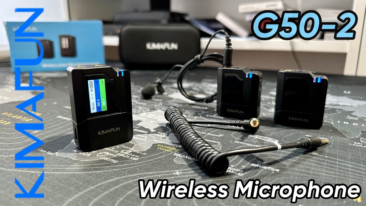 KIMAFUN G50-2 Dual Mic - The Best Wireless Lavalier Microphone - YouTube