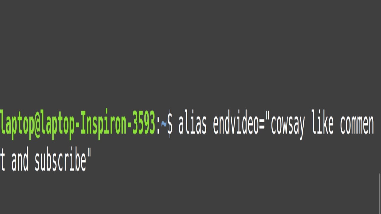 234 How To Alias Cowsay Youtube 8594