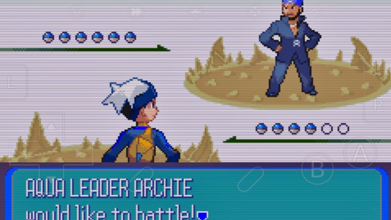 Pokémon Royal Sapphire v1.2 - VS. Team Aqua Leader Archie (1st Battle ...