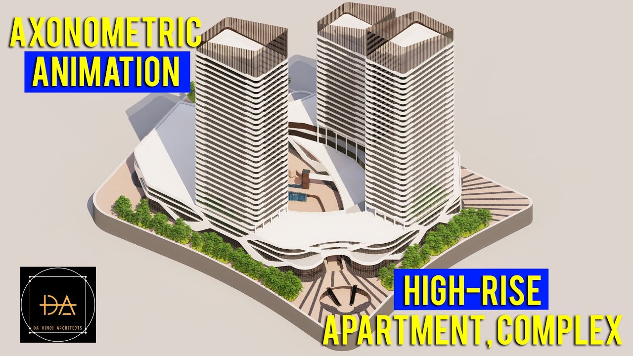 High-Rise Apartment Complex Axonometric Animation - YouTube