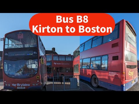 Boston bus ride | Bus B8 Kirton to Boston | January 2024 - YouTube