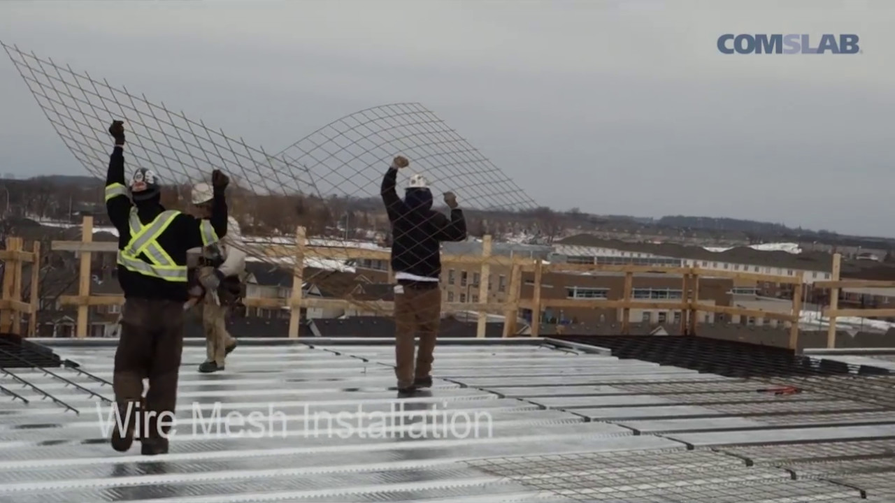 Bailey's ComSlab Composite Floor System Installation - YouTube