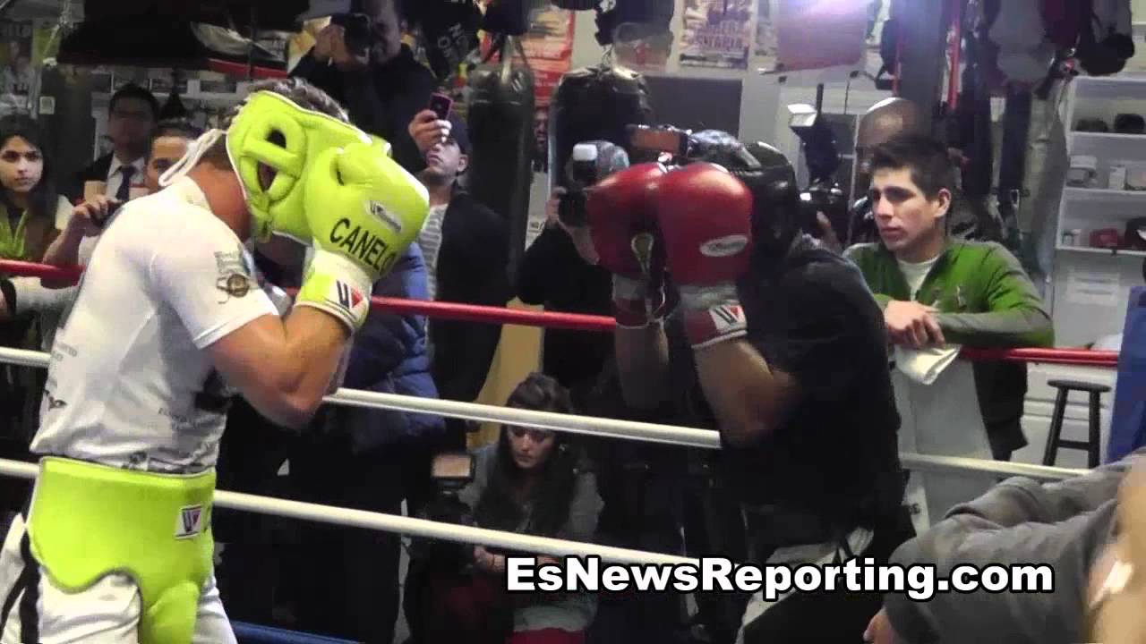 Boxing Star Canelo Alvarez Sparring Derek Innis - YouTube