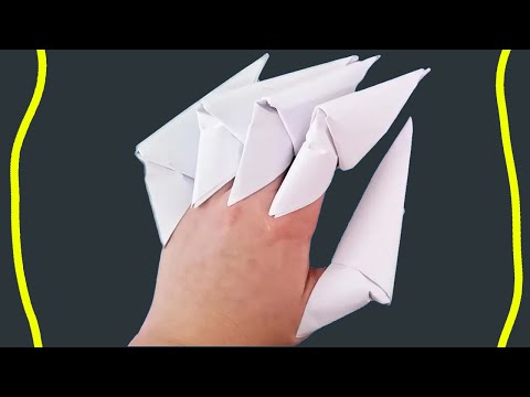 Halloween Krallen basteln mit Papier | Basteln zu Halloween | Krallen selber machen