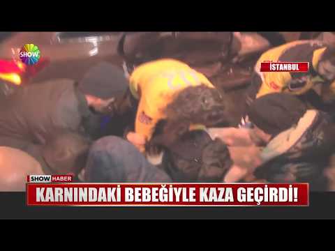 Karnındaki bebeğiyle kaza geçirdi!