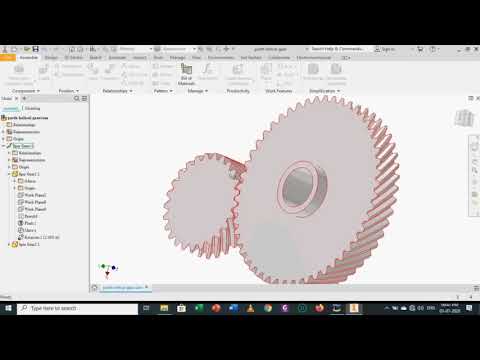 How To Create Helical Gear In Autodesk Inventor - YouTube