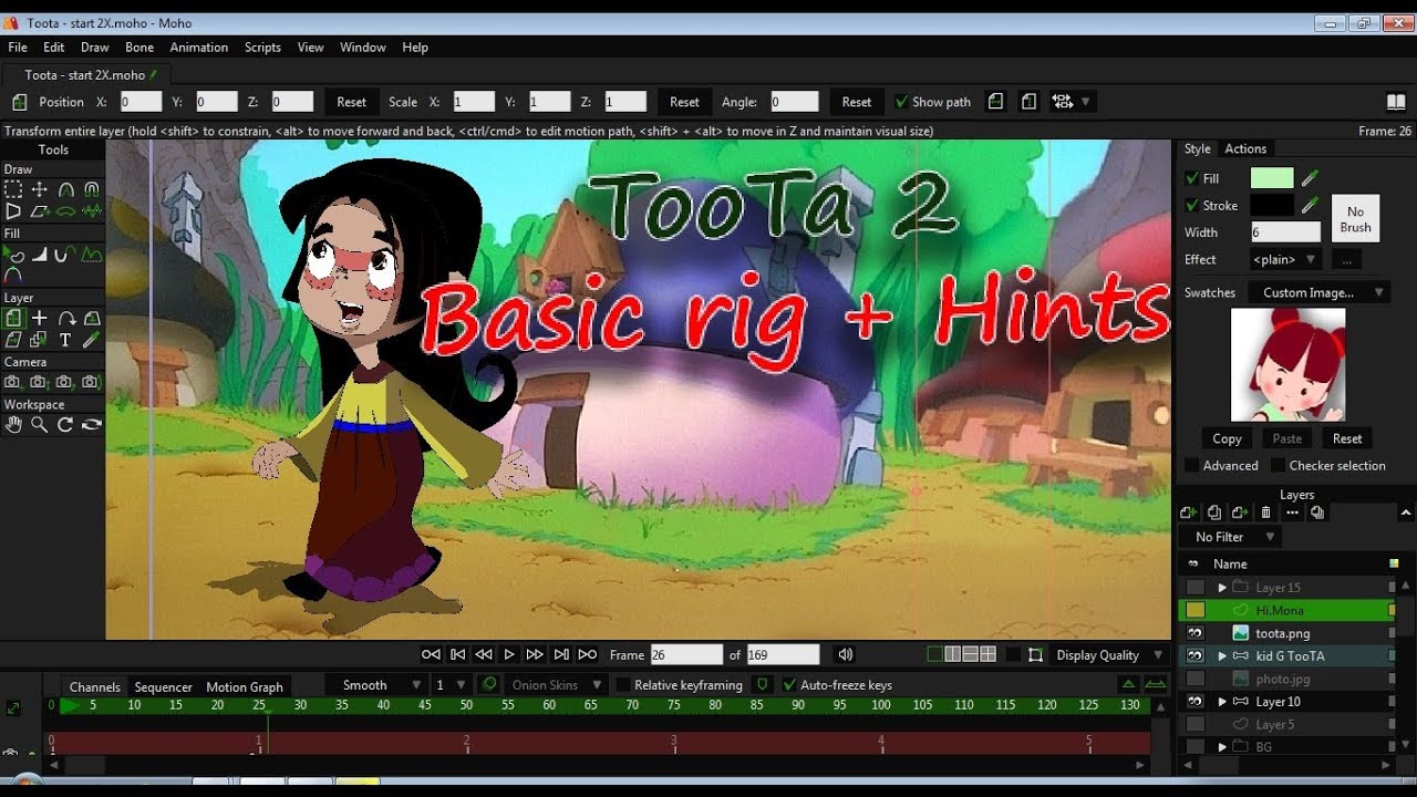 Toota 2-character creation ( Basic rig & Hints) - Moho - YouTube