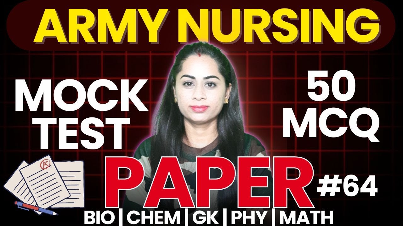 Army Nursing Practice Paper 2025 | Army Nursing Model Paper 64 | Army ...