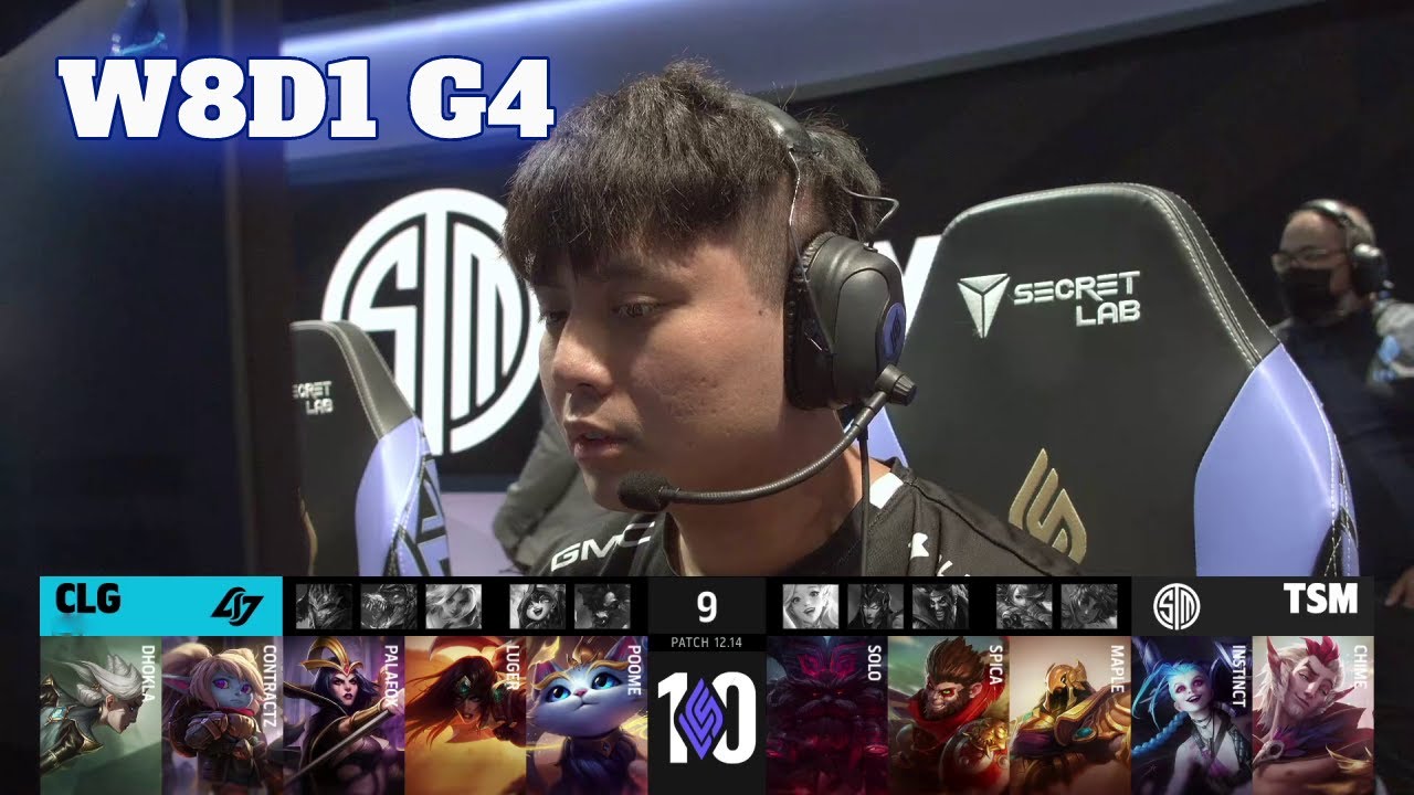 CLG vs TSM | Week 8 Day 1 S12 LCS Summer 2022 | TSM vs CLG W8D1 Full ...