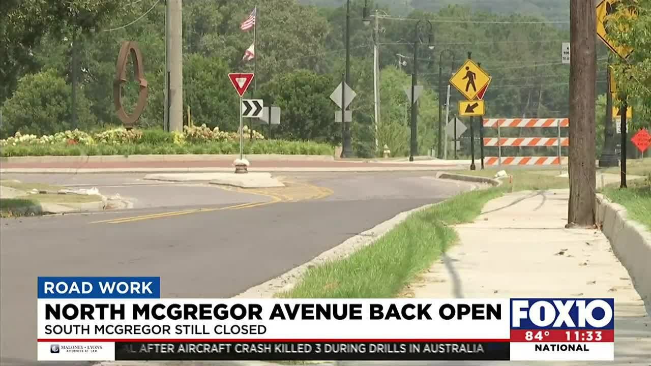North McGregor Avenue back open - YouTube