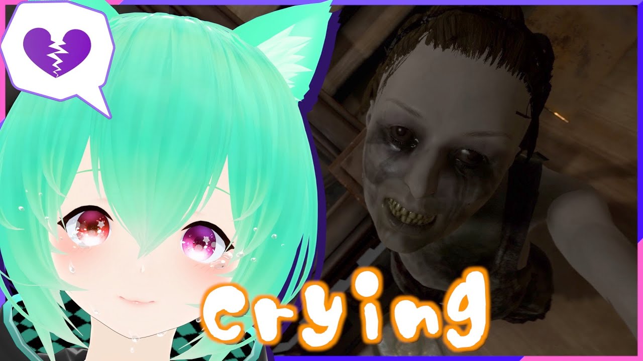 Cat Vtuber played Horror Games with crying - YouTube
