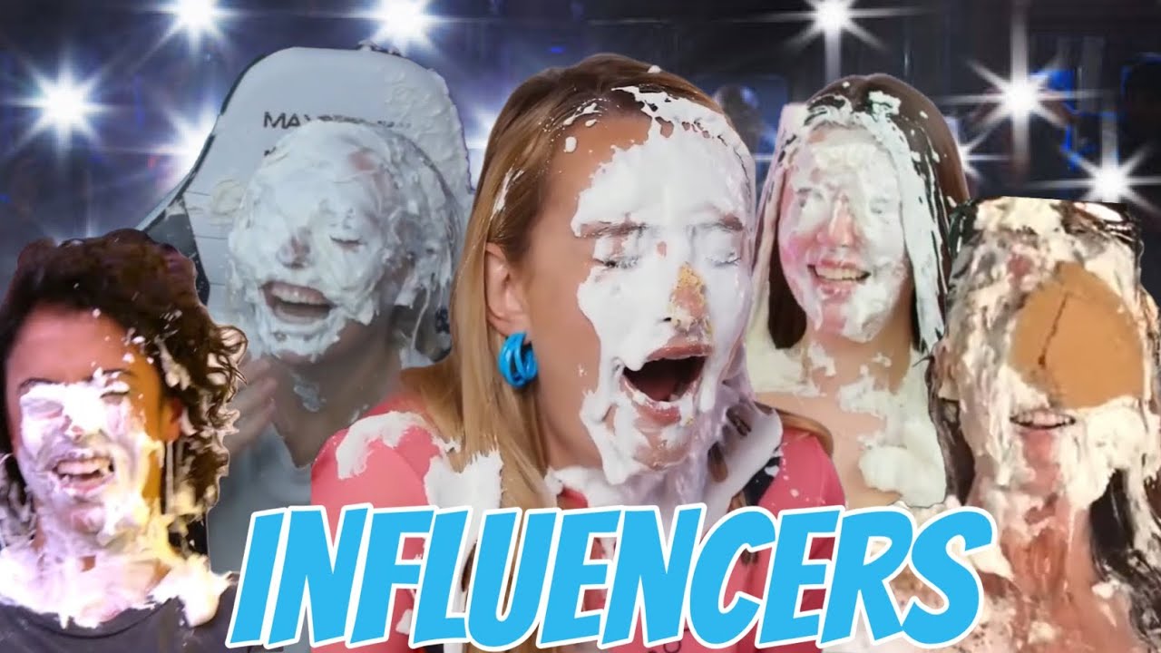 Influencers Being Pied In The Face for 6 MINUTES!! (Compilation) - YouTube