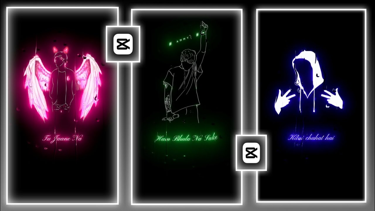 How To Make Glowing Text In Capcut App । Glowing Lyrics Video Editing। Black Screen Lyrics ...