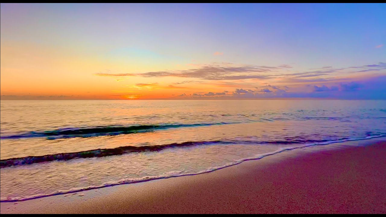 4K Calm Sea Before Sunrise: 8 Hours of Soothing Ocean Waves for ...