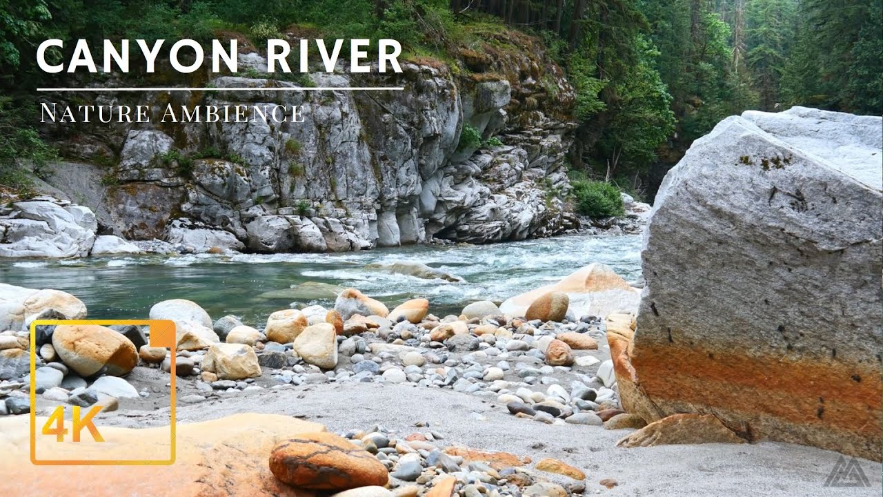 Canyon River in 4K - Beautiful River Flowing in Mountain Canyon ...