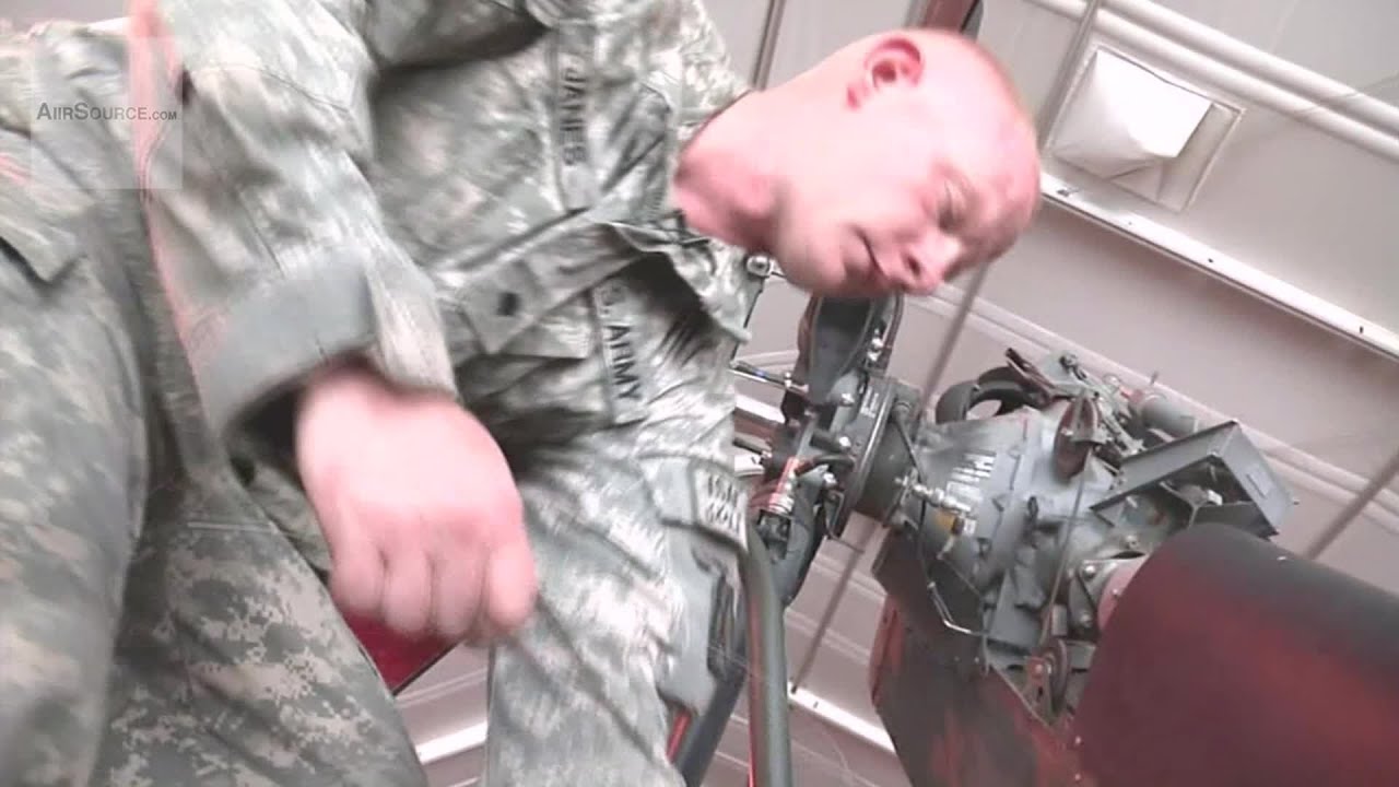 Maintainers Working on Black Hawk Helicopter - YouTube