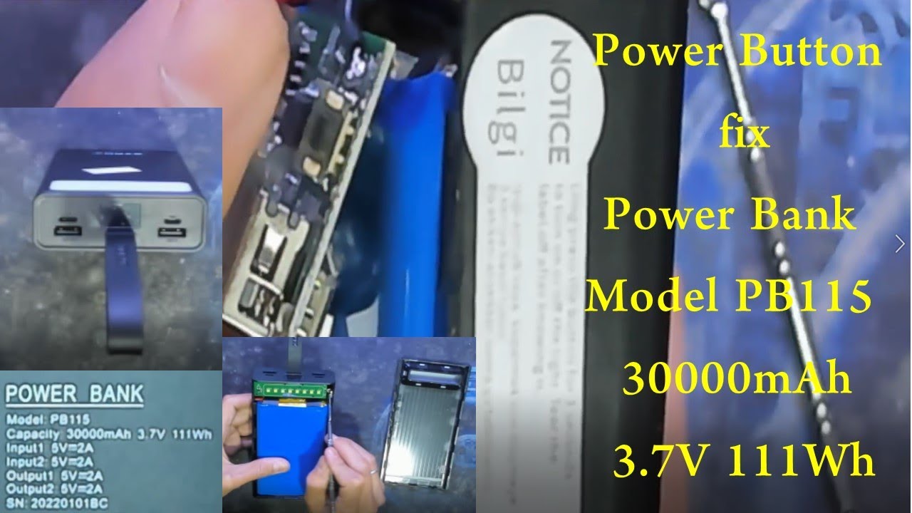 SYROX® Power Bank Model PB115 30000mAh 3.7V 111Wh Disassemble & Power ...