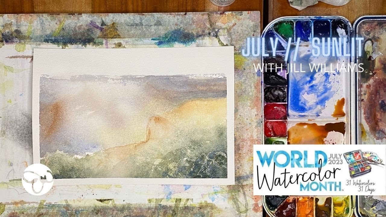 July // World Watercolor Prompts // Sunlit - YouTube