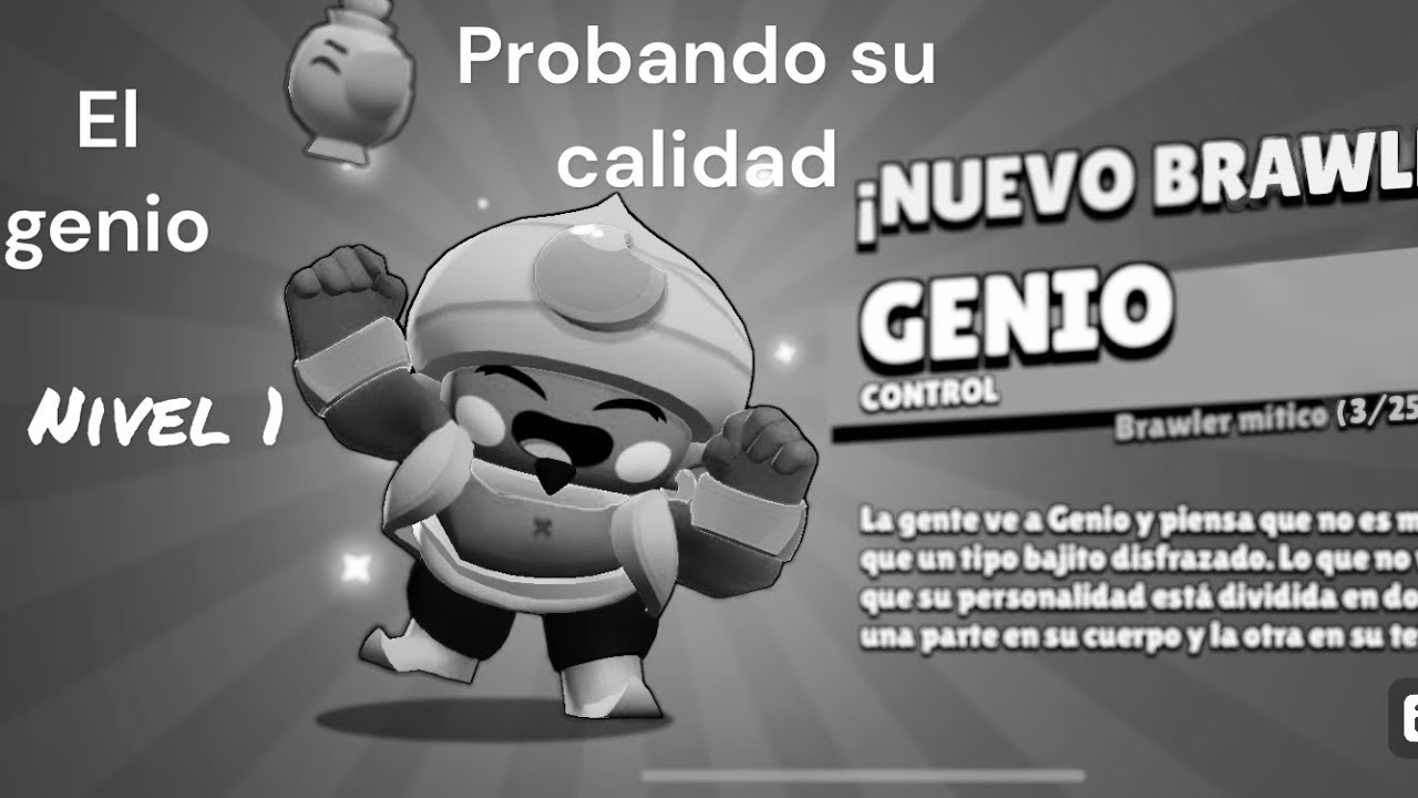 BRAWL STARS - probando al genio por primera vez - YouTube
