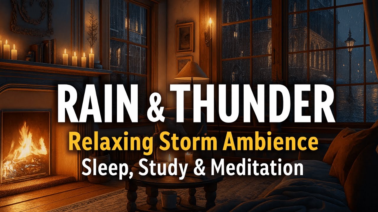 Rain & Thunder Sounds | Relaxing Storm Ambience for Sleep, Study ...