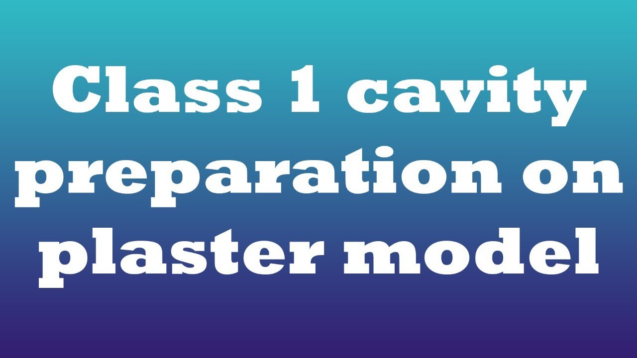 Pre Clinical Conservative class 1 cavity preparation of maxillary first ...