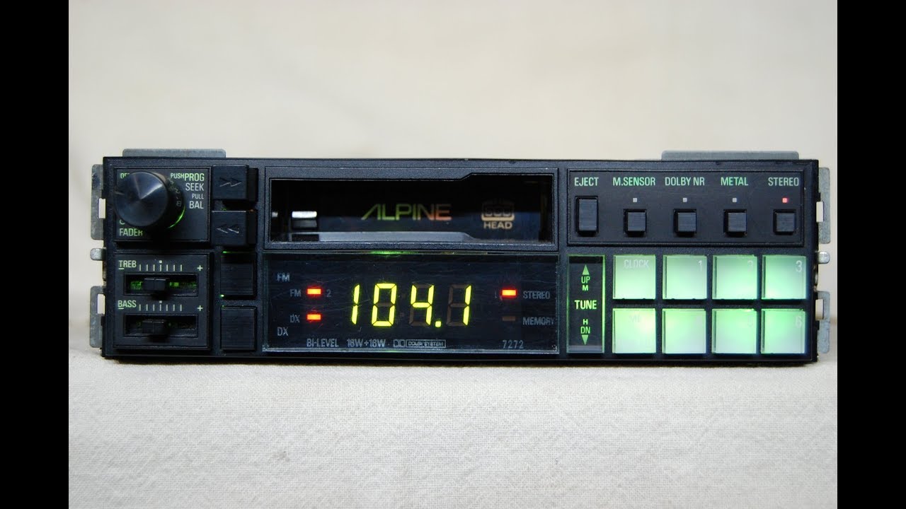 Vintage Alpine 7272 AM/FM cassette car stereo #5 - YouTube