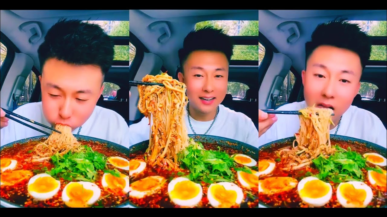 ASMR Ice Cold Noodles Eating Show - YouTube