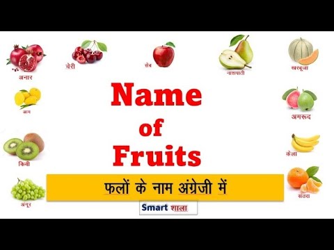 Name of Fruits in English/फलों के नाम/Name of Fruits - YouTube