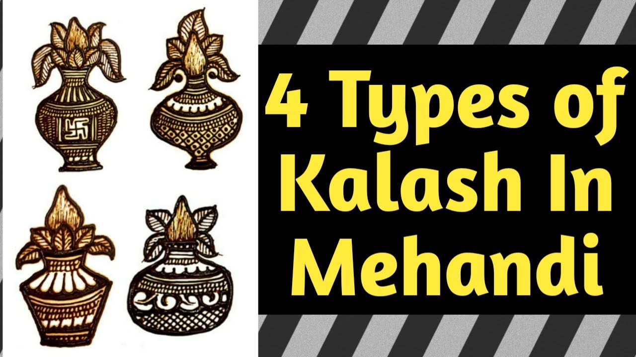 4 Different Types of Kalash in Mehandi || Bridal Mehandi || Mehandi ...