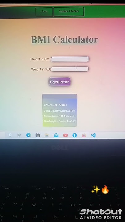 BMI Calculator 🔥👩‍💻💥 #javascriptpracrice #frontendminiprojects # ...
