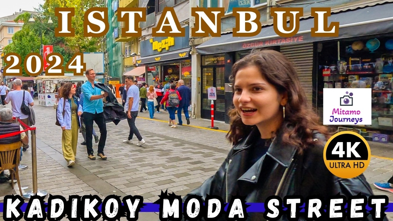 Istanbul Kadikoy - Moda Street 4K Walking Tour | Local Bazaar, Turkish ...