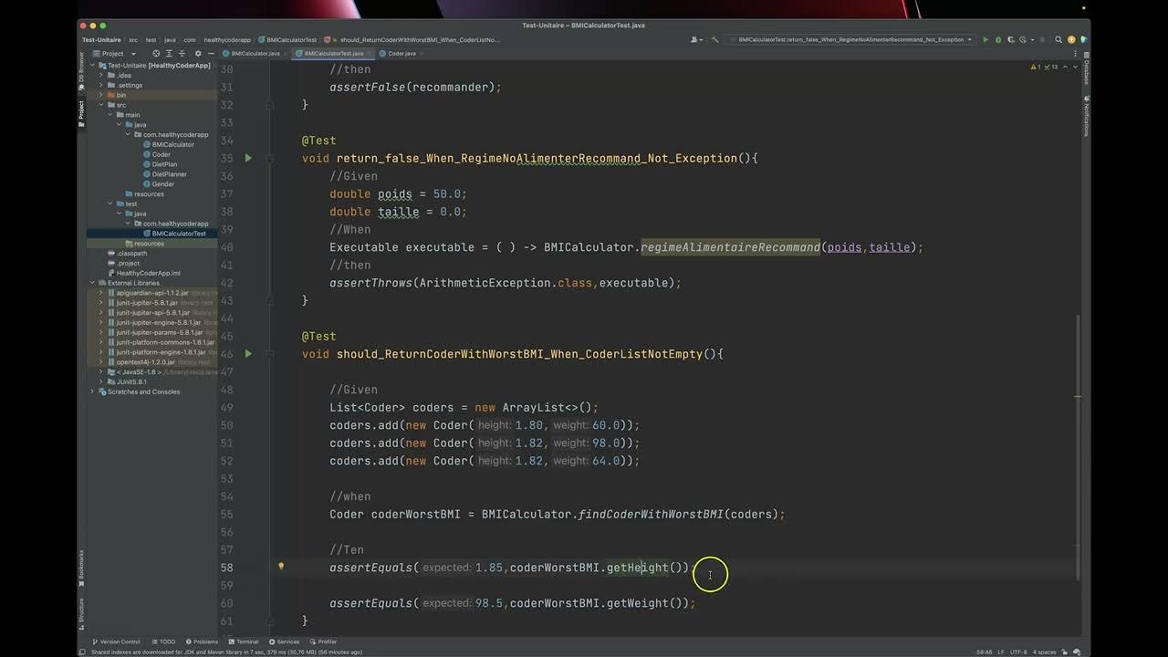 Apprendre Java Test unitaire section 02 -7- multiple assertion - YouTube