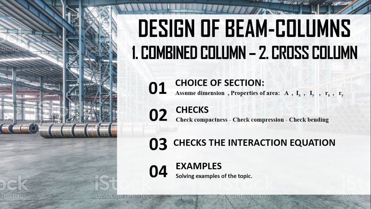 20) DESIGN OF COLUMNS P4 (COMBINED & CROSS COLUMNS) ( تصميم المنشأت ...