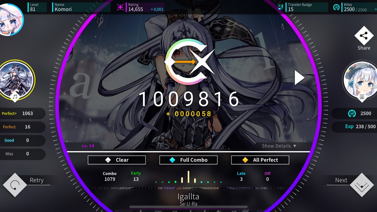 Igallta IV Lv.14 All Perfect (Max-16) | Rotaeno - YouTube