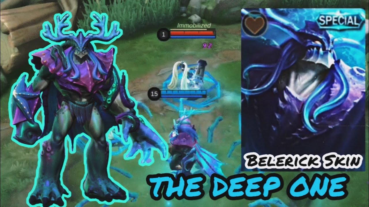 THE DEEP ONE | BELERICK SKIN | SKIN REVIEW | SKILL ANIMATION | MOBILE ...