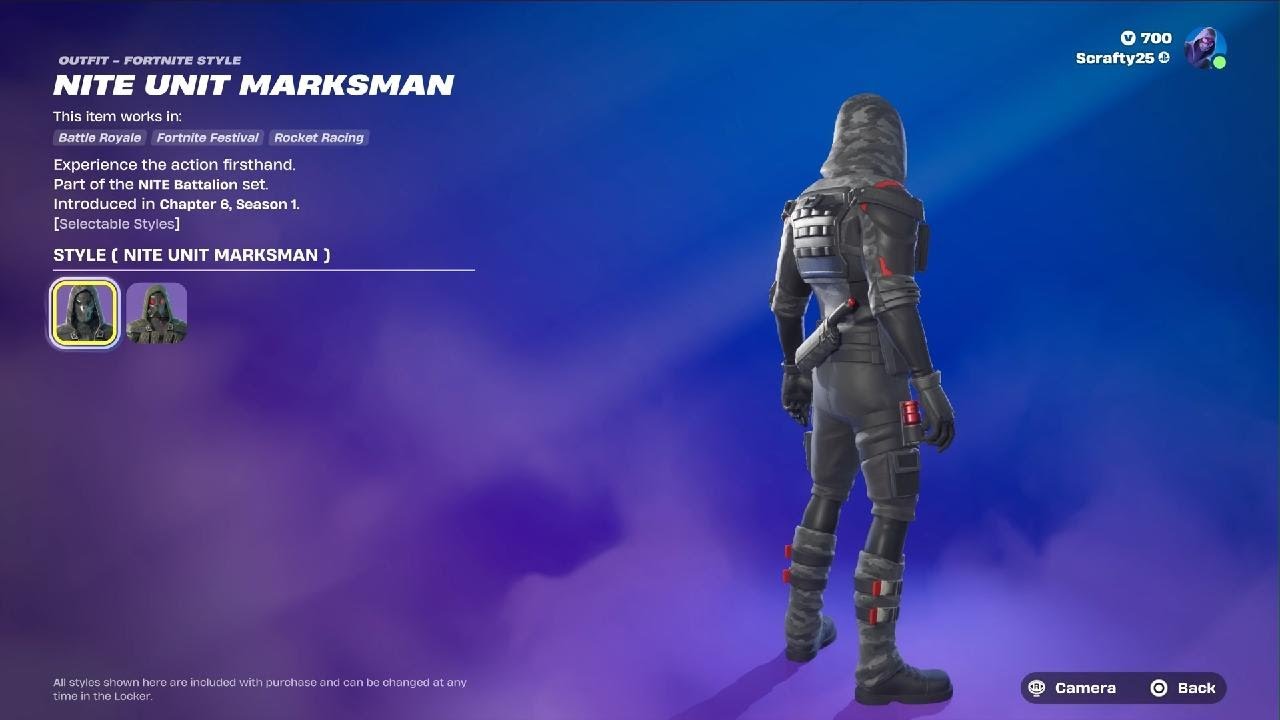 Fortnite New NITE UNIT Marksman skin! (now in item shop!!) - YouTube