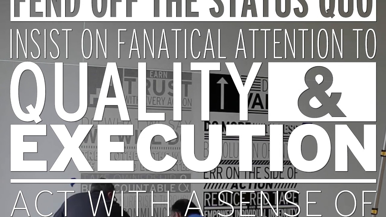 Core Values wall installation - YouTube