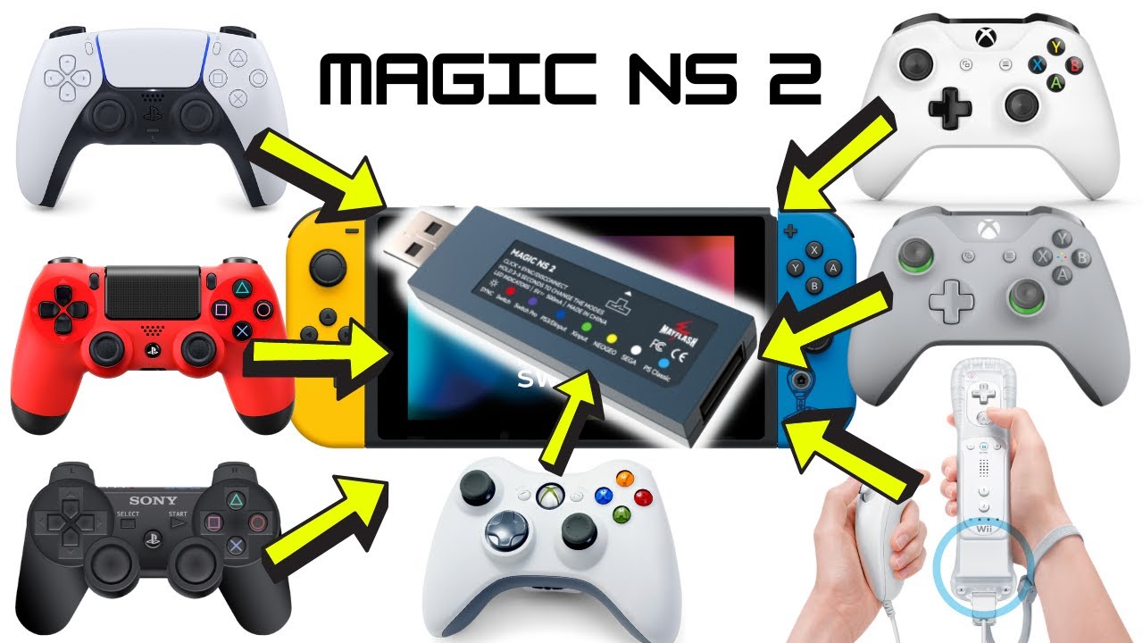 👉CONECTAR MANDOS de XBOX ONE, S/X, PS5, PS4, PS3, Wii Mote en NINTENDO SWITCH y PS4 (MAGIC-S PRO ...