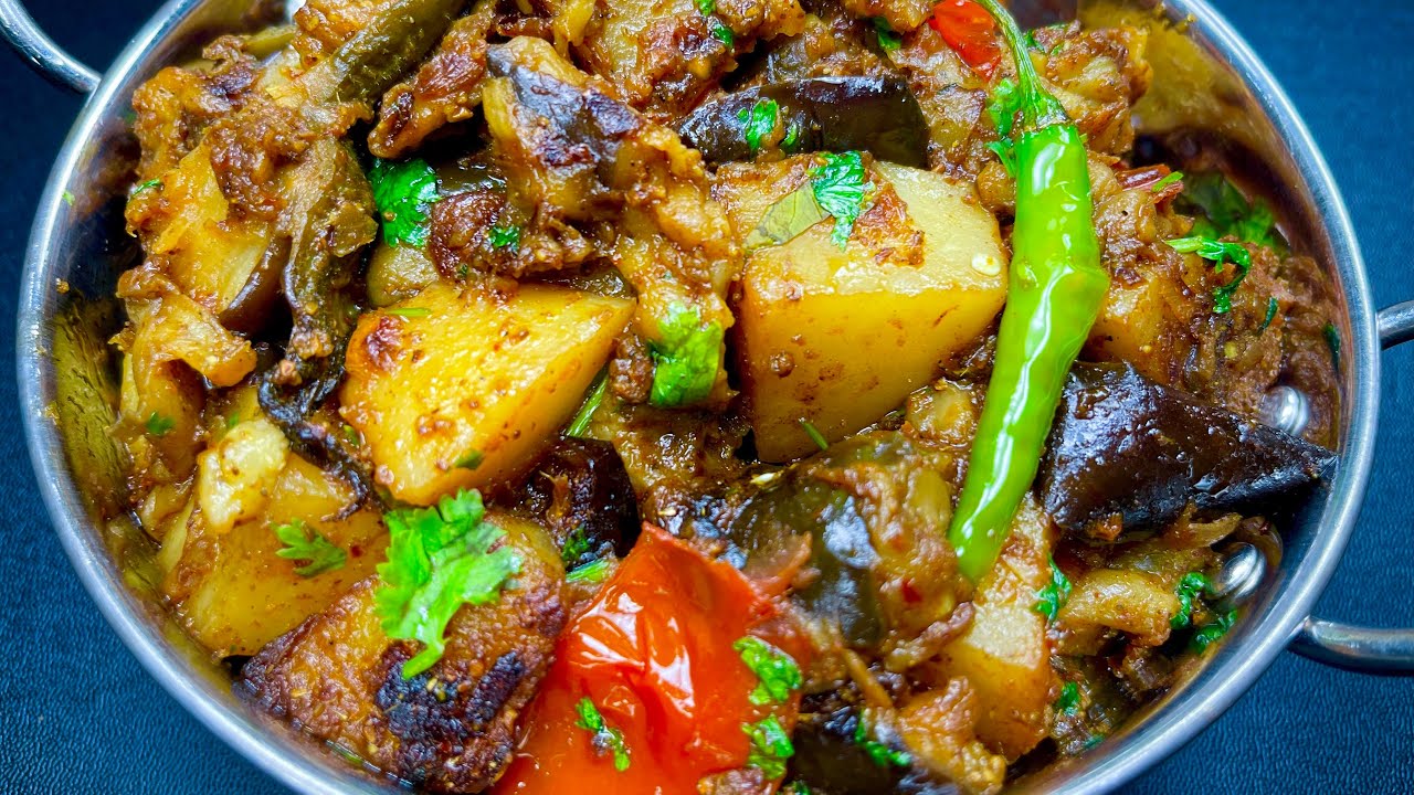 बैंगन आलू मसाला फ्राई की एकदम अलग चटपटी सब्ज़ी | Baingan Aloo Masala ...