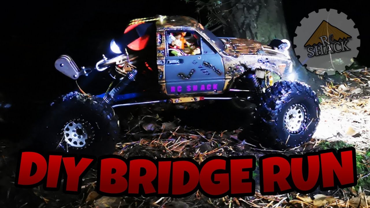 RC Shack // Custom Mini Back Truggy Taking On The Dark - DIY Bridge Run ...