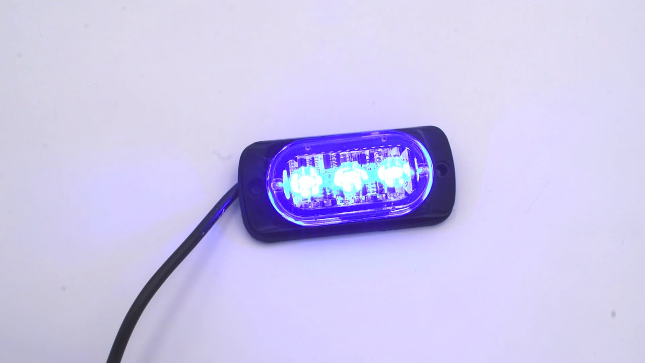 LED Strobe Όγκου 12/24V 3 LED - Μπλε Φωτισμός - YouTube