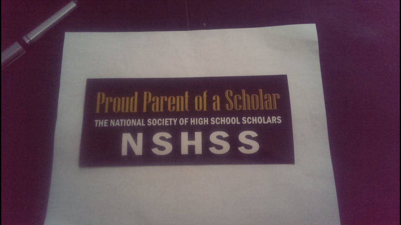 James National Society of High School Scholars Notification - YouTube