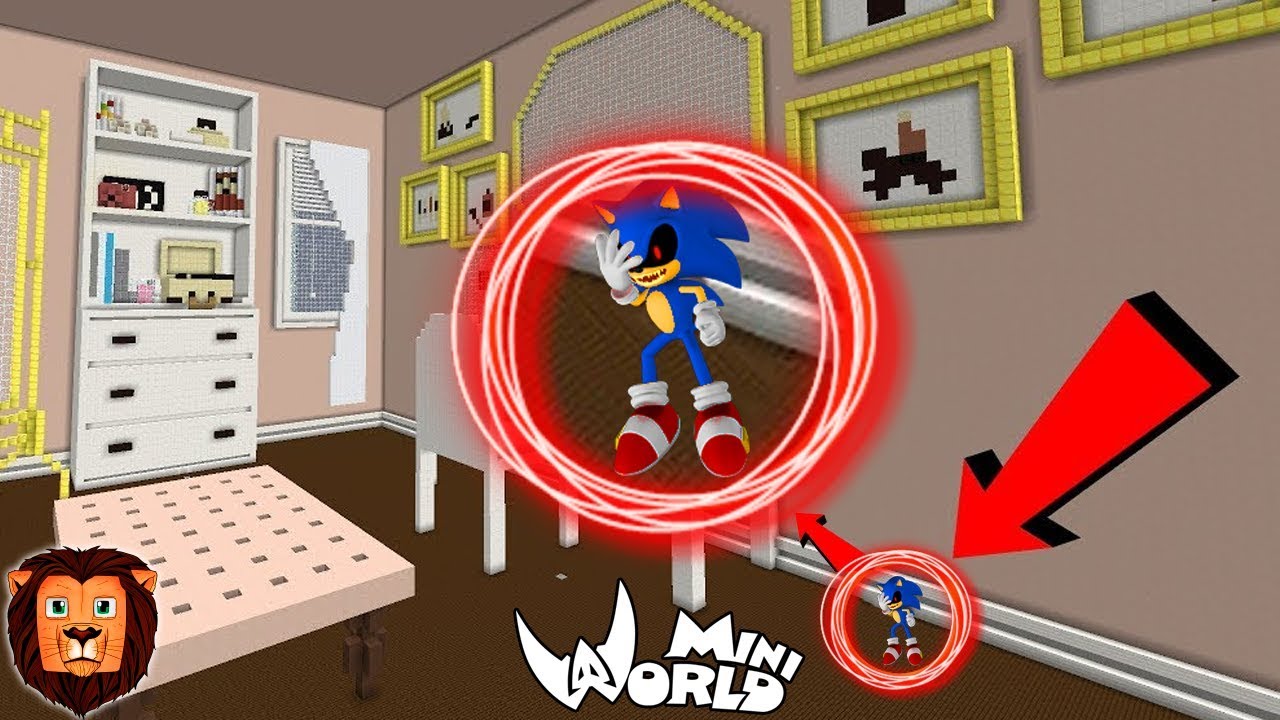 SONIC.EXE DIMINUTO EN MINI WORLD | MINI WORLD BATALLA SONIC.EXE LEON ...
