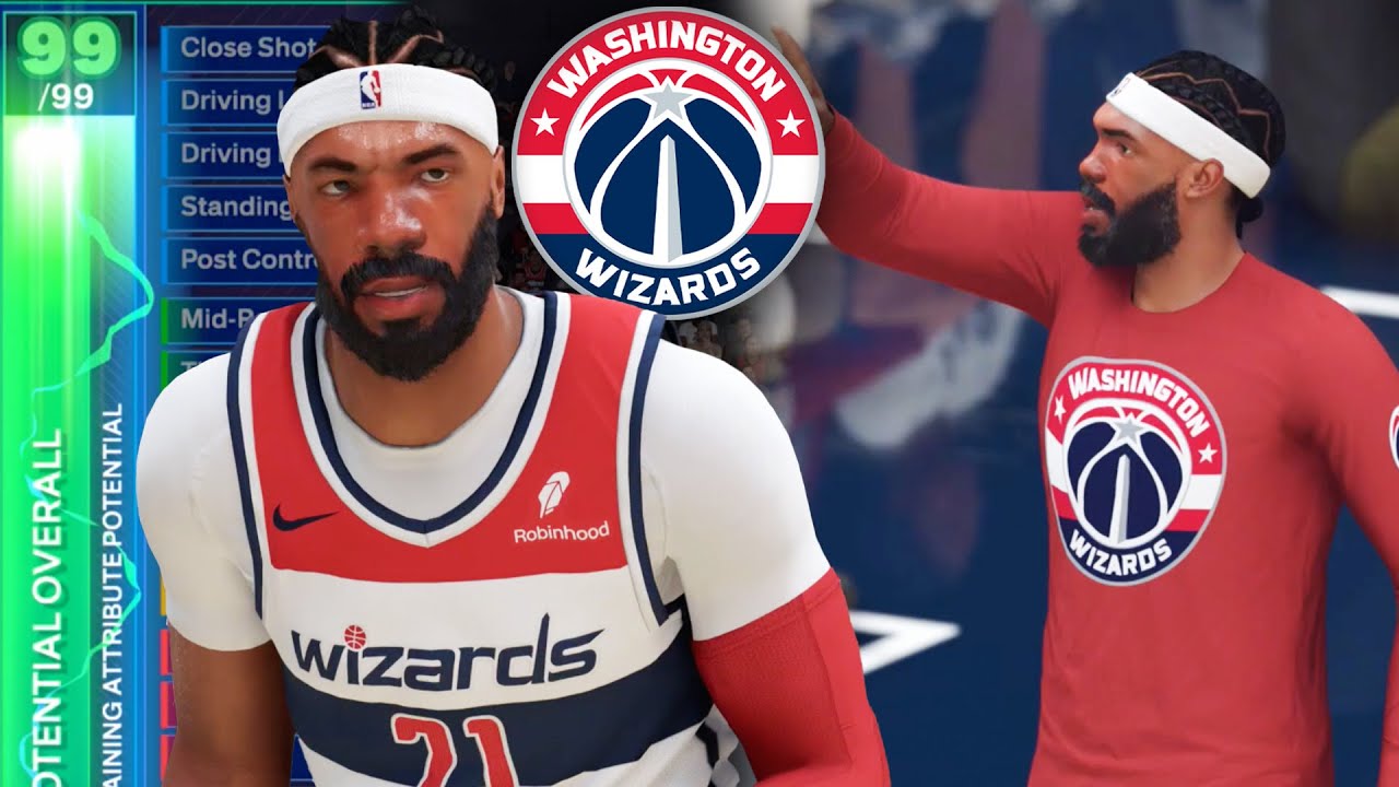 NBA 2K25 My Career - Creation & NBA Debut! New Face of The Washington ...