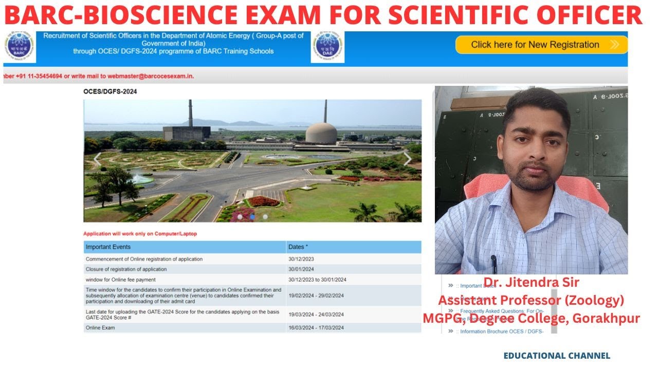 BARC-OCES Exam 2023 I Bioscience Exam I Scientific Officer I By Dr ...
