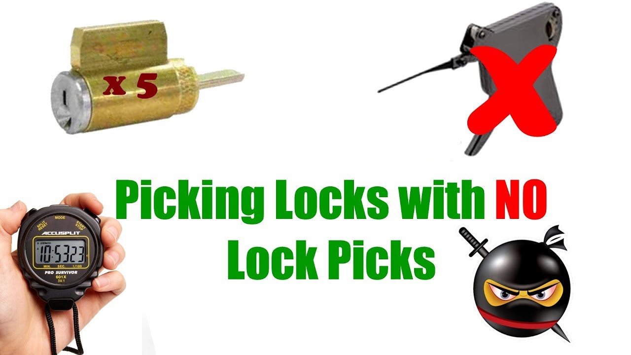 Picking 5 Locks With No Lock Picks & No Keys - YouTube