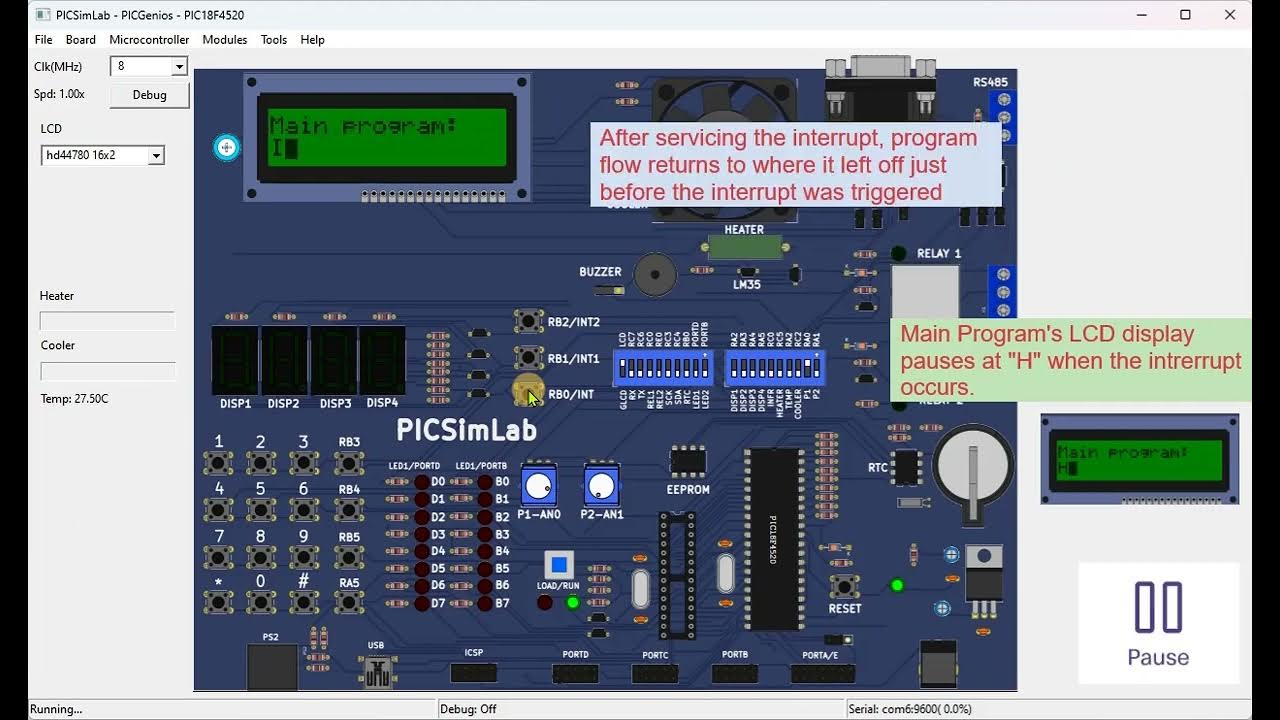 External Interrupt Handling with LCD Display Demo - YouTube