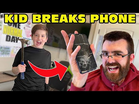 Kid Breaks NEW Phone With A Hammer - Dad Swears And Freaks Out! [Original]