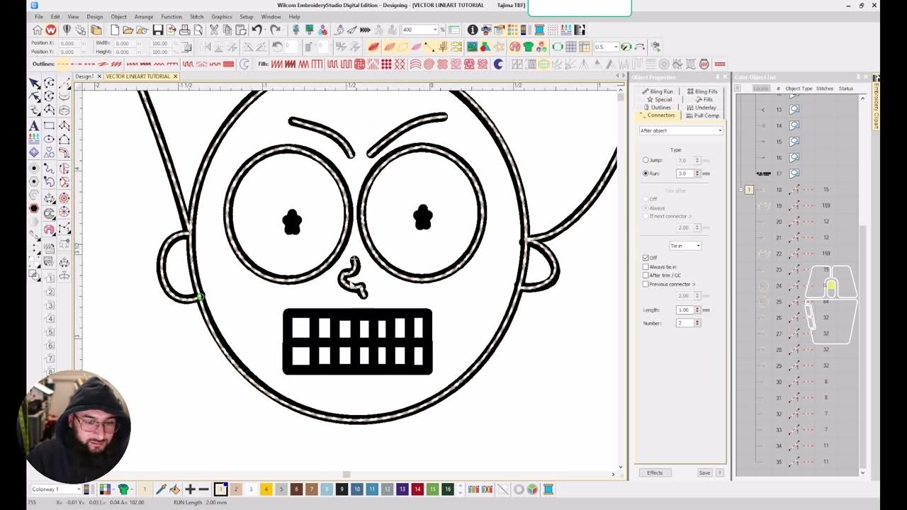 How to use the Run Stitch Wilcom | Digitizing for Beginners - YouTube